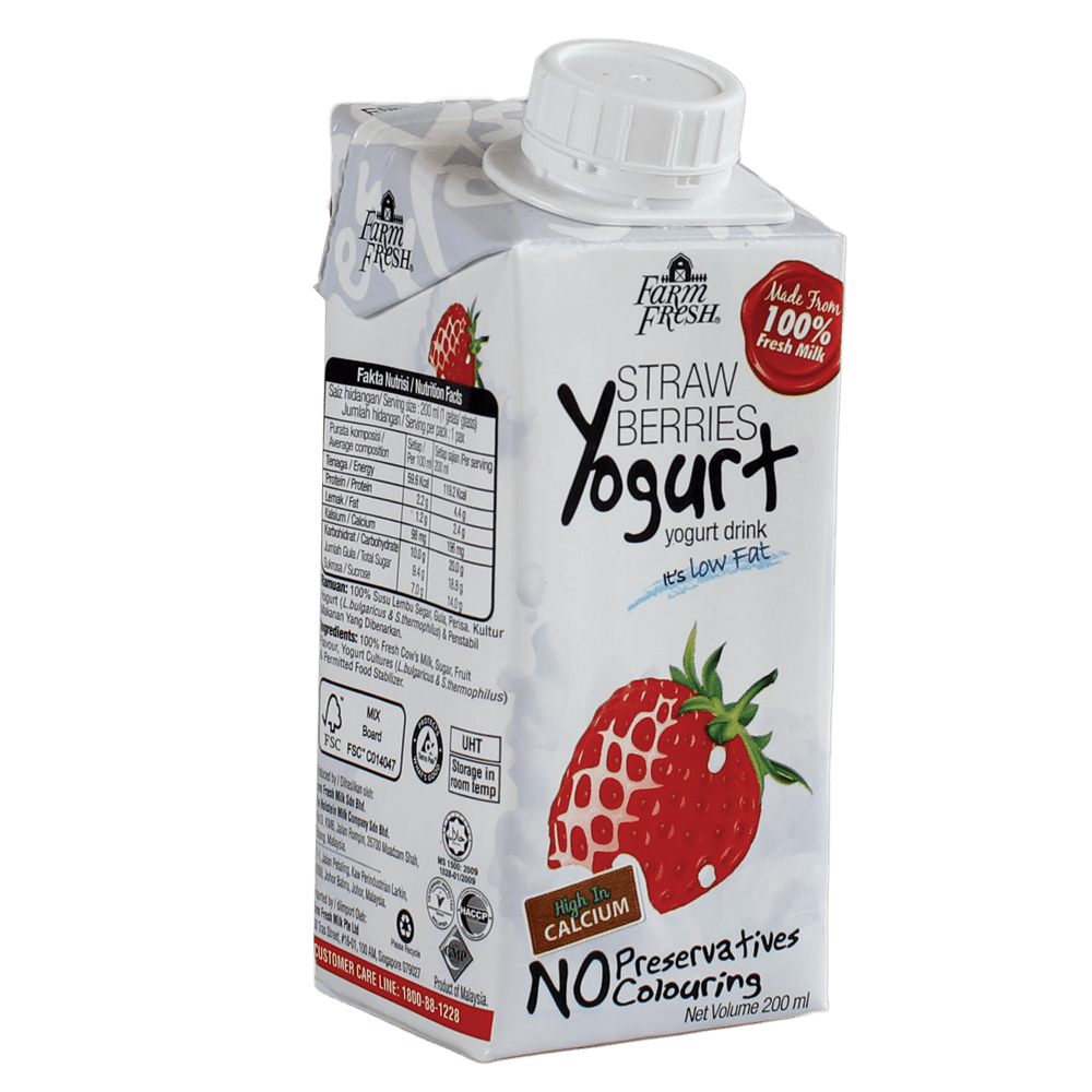 UHT Yogurt Drink - Strawberry - Farm Fresh Malaysia